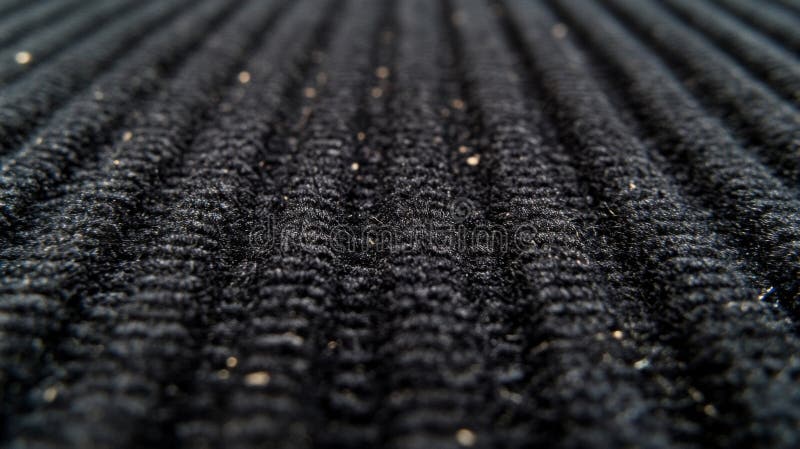 Close Up View of Dark Ribbed Textured Fabric Stock Illustration ...