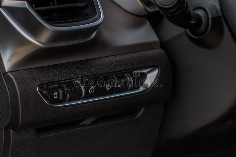 Close Up View of Dashboard Instrument Panel Backlight. Stock Photo ...