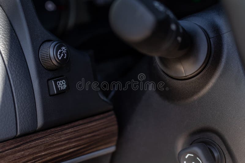 Close Up View of Dashboard Instrument Panel Backlight. Stock Image ...