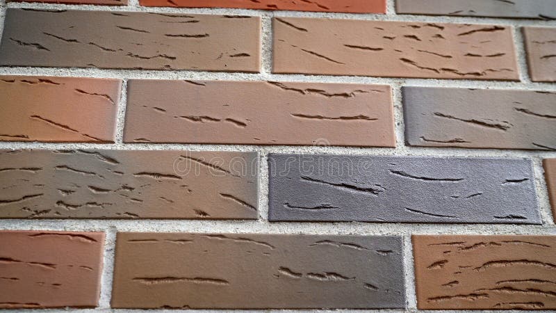 Decorative Brick Wall Showing Modern Construction Techniques Stock ...