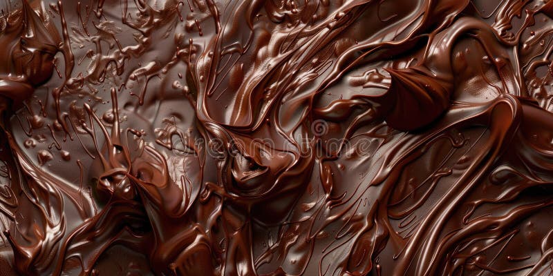 Close-up View of a Delicious-looking Chocolate-covered Surface with a ...