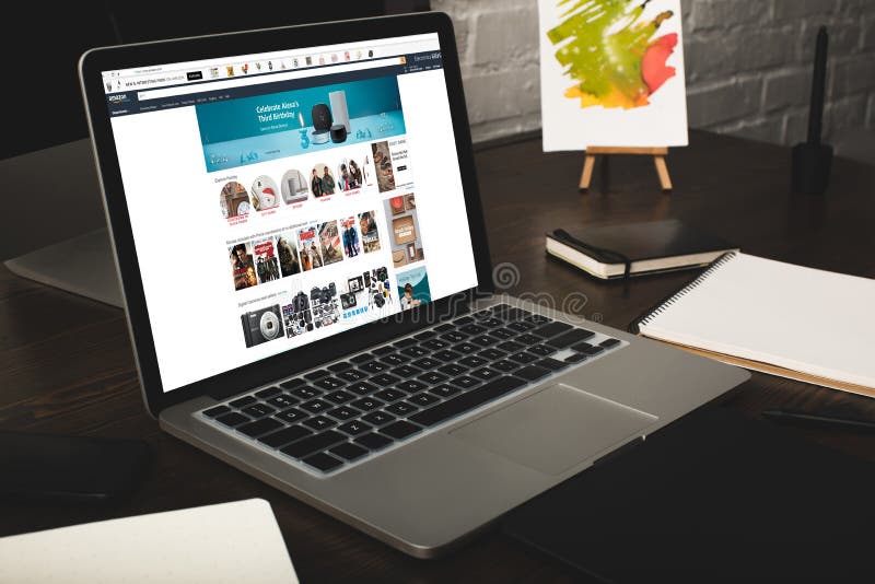 Close-up View of Designer Workplace with Notebooks and Laptop with ...