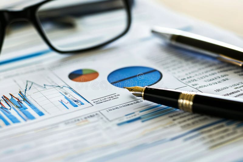 Financial Documents Charts Graphs Showcasing Data Analysis Metrics ...