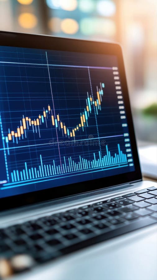 Close-up View of Detailed Interest Rate Chart Displayed on Laptop ...