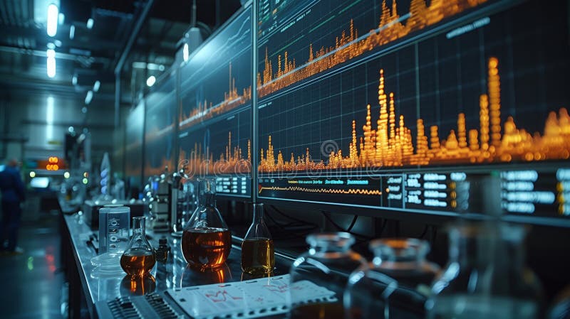 Close-Up View of Digital Display in a Modern Laboratory Stock Image ...