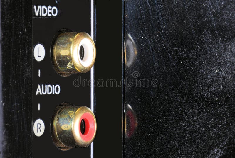 Close-up View on a Digital Video Recorder on the Part Connectors. Video ...