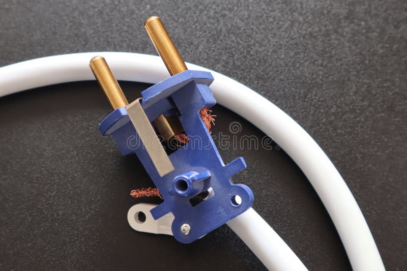 Close Up View Disassembled Electrical Plug Black Background Stock ...