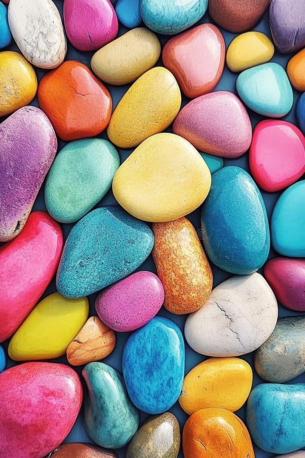 Colorful rock collection stock image. Image of science - 376975581