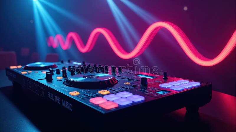 Close Up View of a DJ Controller Stock Photo - Image of controller ...