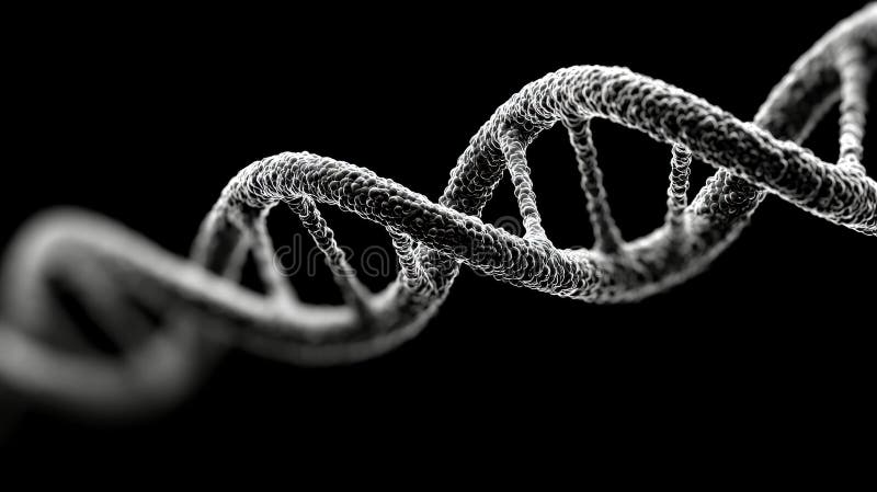 A Close-up View of a DNA Double Helix, Showcasing Its Intricate ...