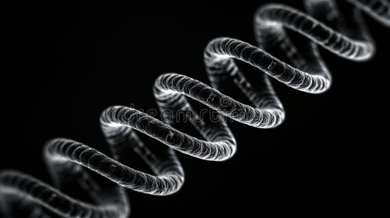 A Close-up View of a DNA Helix, Showcasing Its Intricate Structure and ...