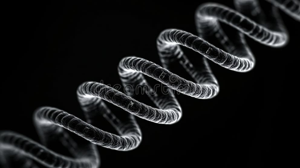 A Close-up View of a DNA Helix, Showcasing Its Intricate Structure and ...