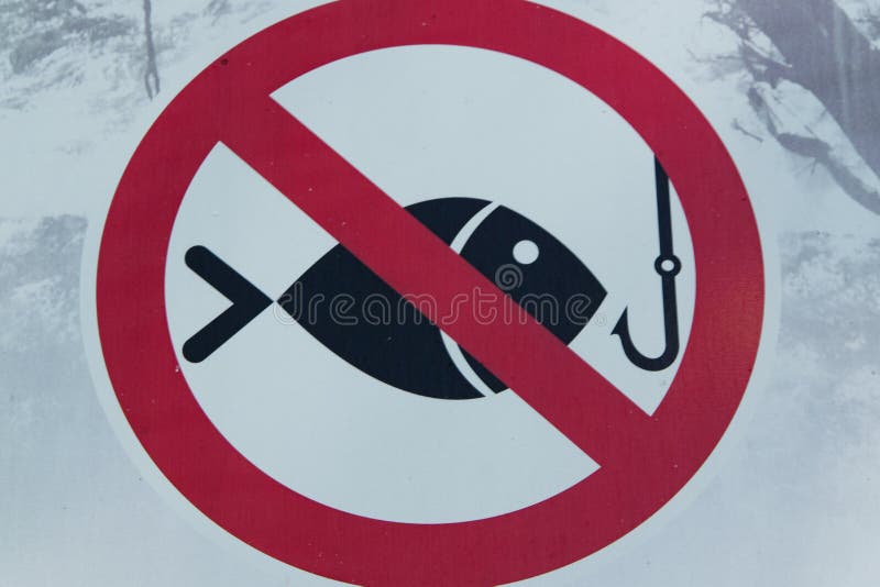 `Don`t Fishing` Sign, Close Up Stock Photo - Image of river, fishing ...