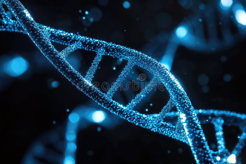 A Close-up View of a Double-strand of DNA Molecule Stock Image - Image ...