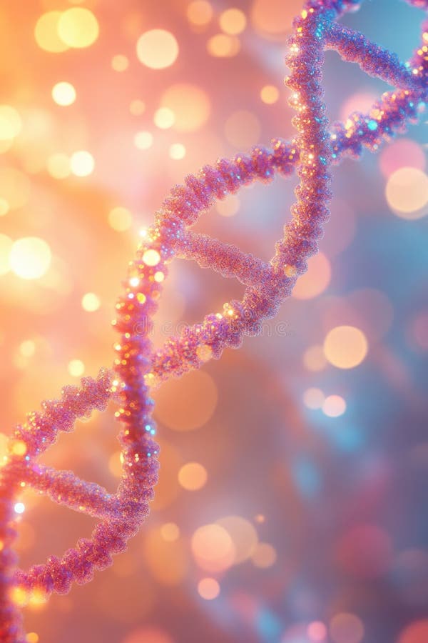 A Close-up View of a Double-strand DNA Molecule Stock Photo - Image of ...