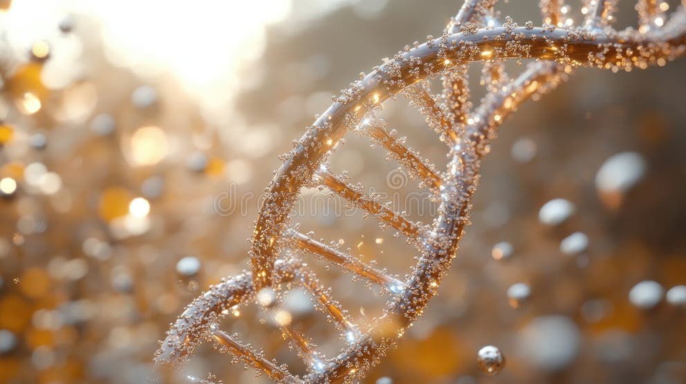 A Close-up View of a Double-stranded DNA Molecule Stock Photo - Image ...