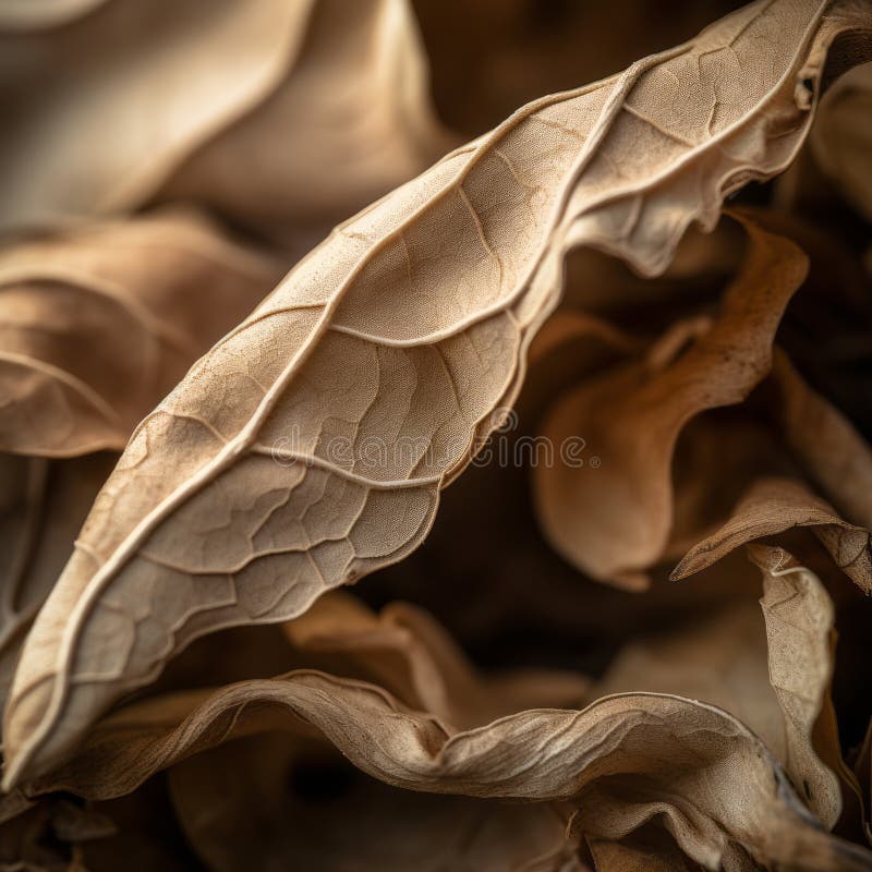 A Close Up View of Dried Leaves Stock Illustration - Illustration of ...