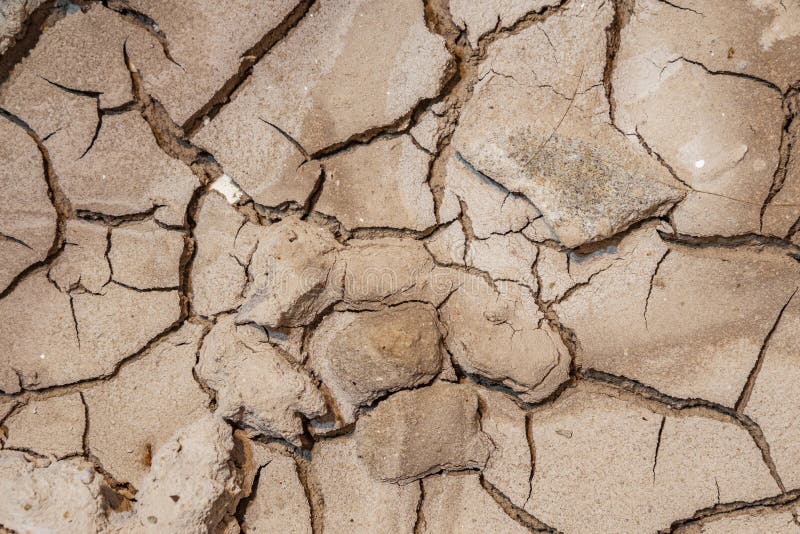 Close Up View on Dry and Cracked Land Stock Image - Image of ...