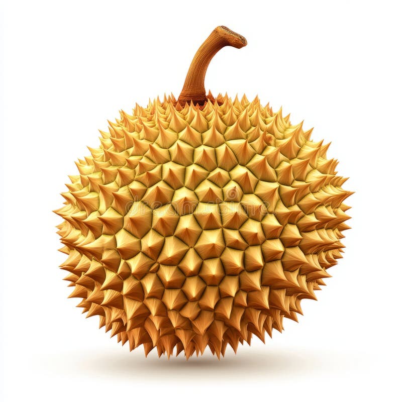 A Close-up View of a Durian Fruit with Sharp Spikes Stock Illustration ...