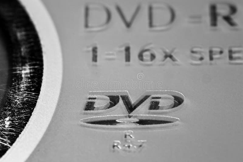 Close Up View of DVD Text on DVD Disc Stock Image - Image of disc ...