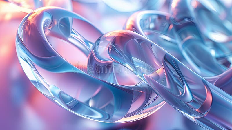 Abstract Interlocking Rings and Polygons with Gradient Background Stock ...