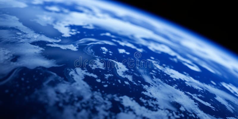 A Closeup View of Earth Showing a Swirling Pattern of Clouds Stock ...