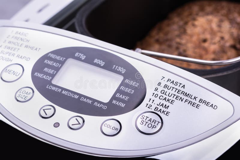 Close-up View of Electric Bread Maker Digital Display Stock Image ...
