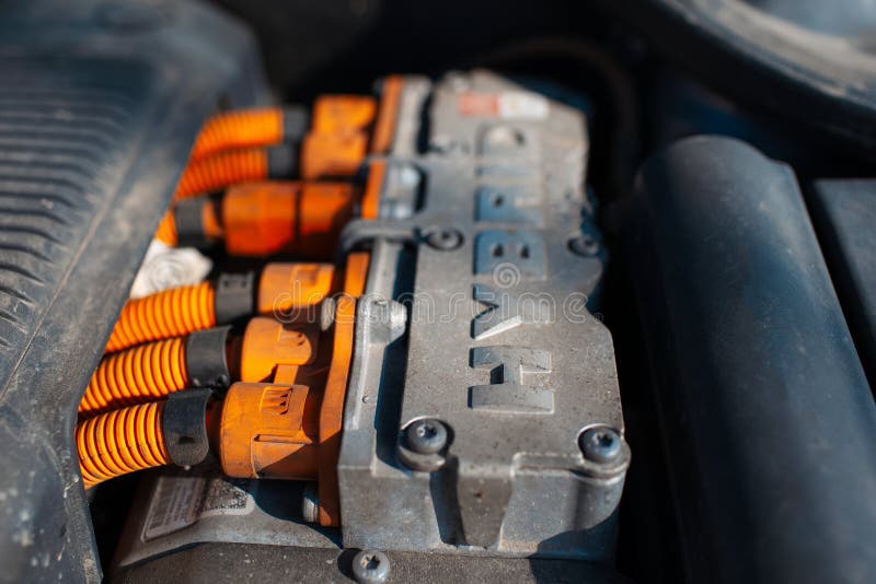 Close-up View of Electric Engine for Hybrid Cars Stock Photo - Image of ...