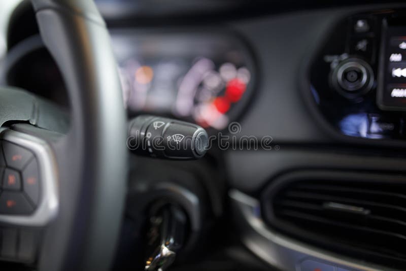 Modern car dashboard view stock photo. Image of switch - 169393002