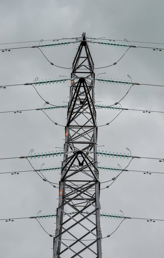 Close Up View of an Electricity Pylon Stock Photo - Image of tower ...