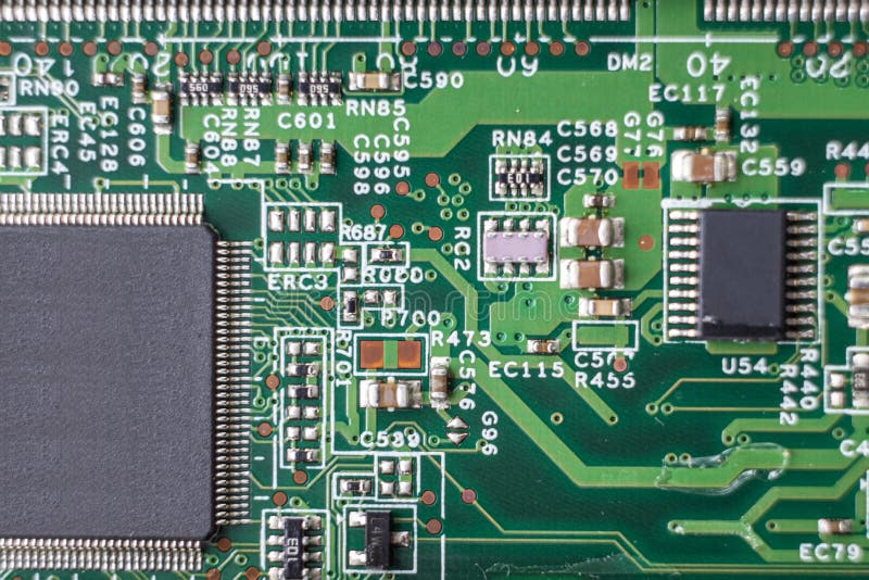 Close Up View of Electronic Circuit Board Stock Photo - Image of ...