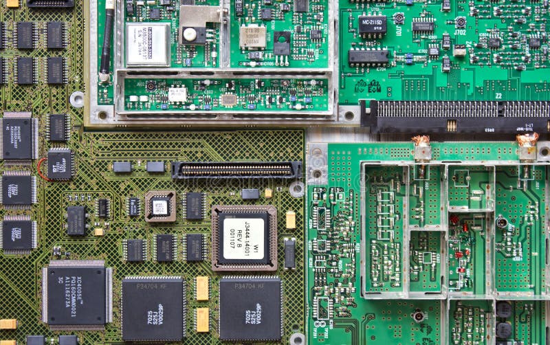 Close Up View of Electronic Circuit Boards. Stock Image - Image of ...