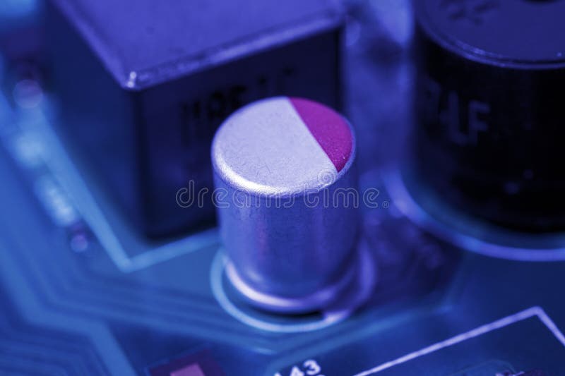 Close-up View of an Electronic Component on a Circuit Board Stock Photo ...