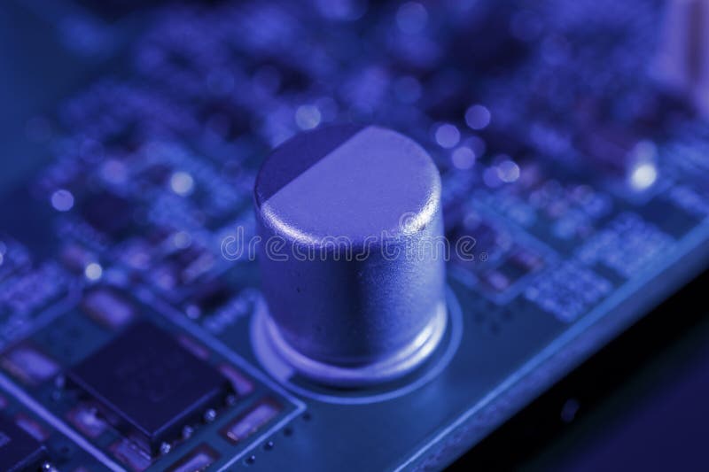 Close-up View of an Electronic Component on a Circuit Board Stock Image ...