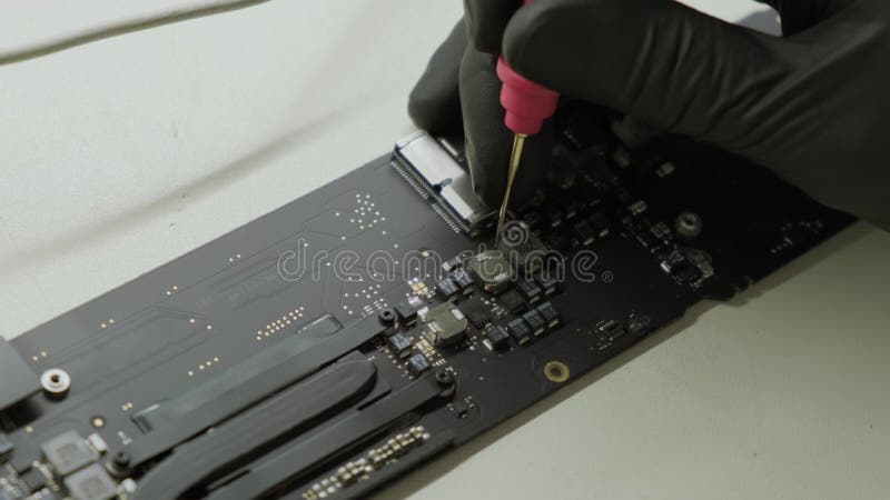 Electronic Multimeter Tool Power on. and Measuring Voltage Test Stock ...