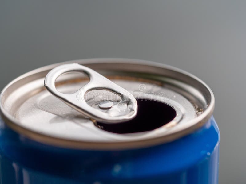 Close Up View on Empty Blue Recycling Can Stock Image - Image of ...