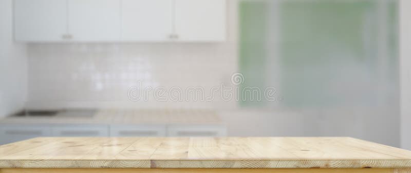 Close Up View of Empty Counter in Kitchen Room Stock Photo - Image of ...