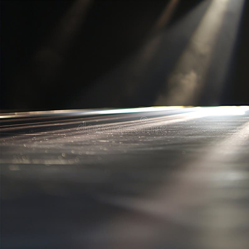 Close Up View of an Empty Stages Edge Under Soft Focused Lighting ...
