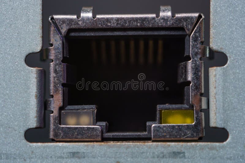Close-up View of an Ethernet Port on a Device Stock Photo - Image of ...