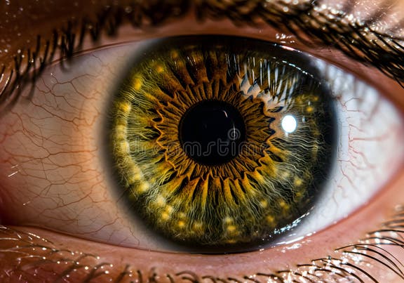 Closeup Detailed Human Eye Iris Stock Illustration - Illustration of ...