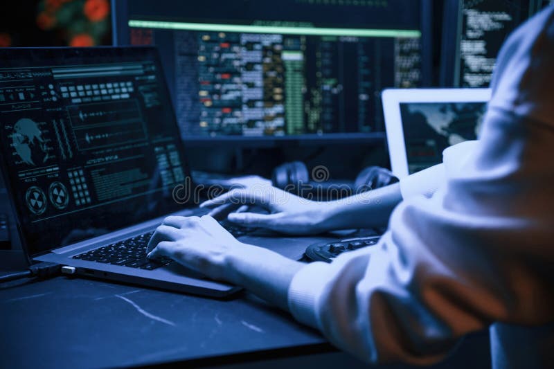 Close Up View of Female Hacker Hands, Typing on Keyboard Stock Photo ... Close Up View of Female Hacker Hands, Typing on Keyboard Stock Photo ...