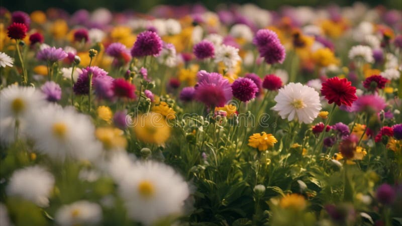 Vibrant Wildflowers in a Summer Meadow Stock Footage - Video of floral ...