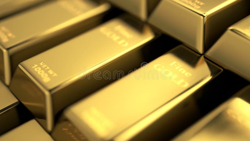 Close-up View of Fine Gold Bars Stacked into Stairs Stock Video - Video ...