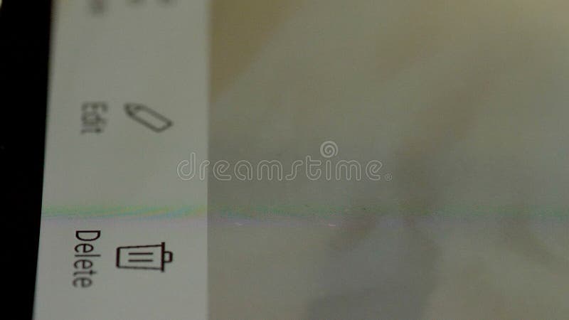 Close-up View Fingers Tapping Scrolling and Stretching Smartphone ...