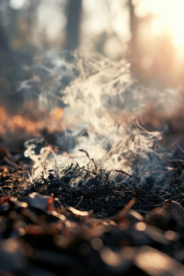 A Close-up View of a Fire with Smoke Billowing Out of it. this ...