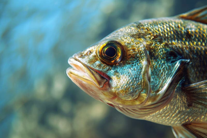 Close Up View of a Fish with Its Mouth Wide Open. Ideal for ...