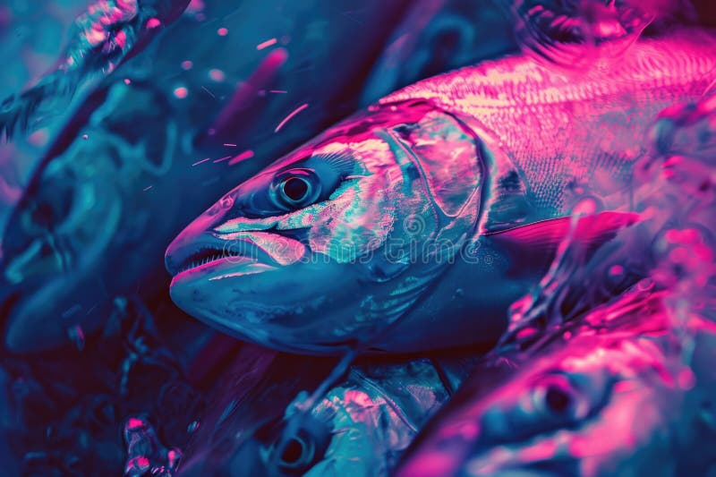 A Close-up View of a Fish Swimming in Its Tank Stock Image - Image of ...