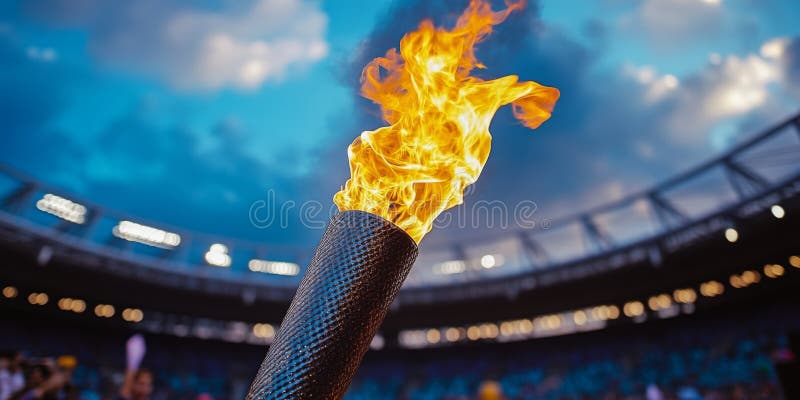 Flame of Unity - Olympic Torch Ceremony Stock Image - Image of festival ...