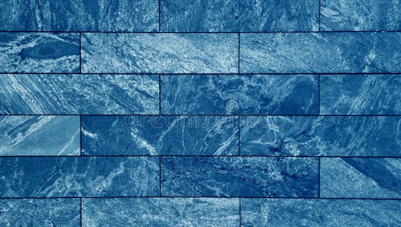 Close-up View of a Floor Clad in Rectangular Blue Slate Tiles, a Smooth ...