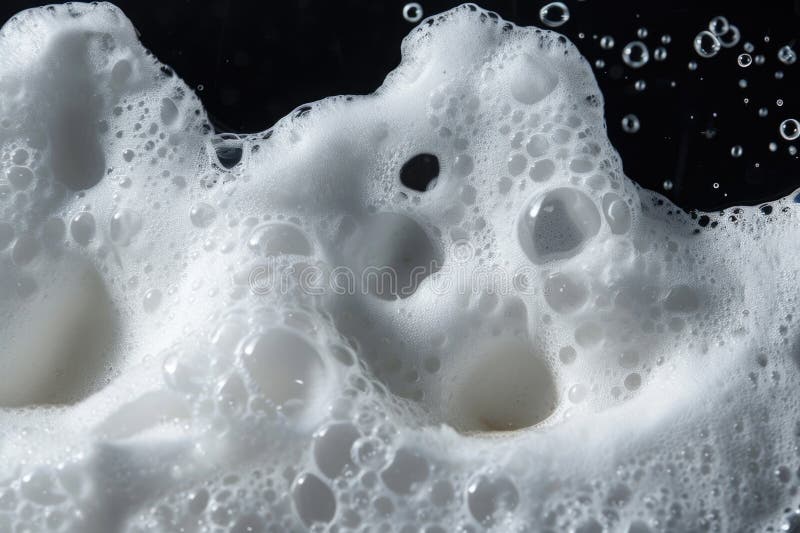 Close-up View of a Foamy Surface Covered in Bubbles, Great for Use in ...